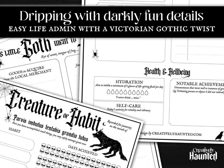 Free Goth Printable To Do Planner – Creatively Haunted